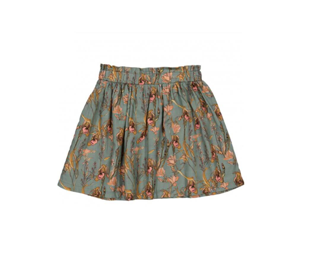 Quapi Rokje Thule aop green army flower LAATSTE STUK 164 (Meisjes ...